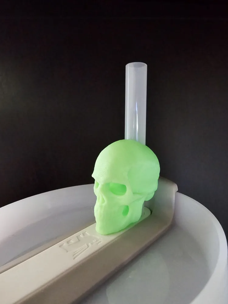 Halloween Skull Straw Topper - Free 3D Print Model - MakerWorld