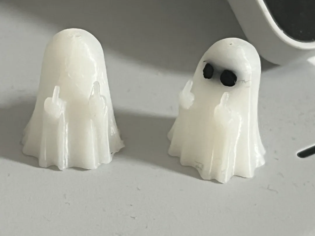 Tiny cute middle finger ghost - Free 3D Print Model - MakerWorld