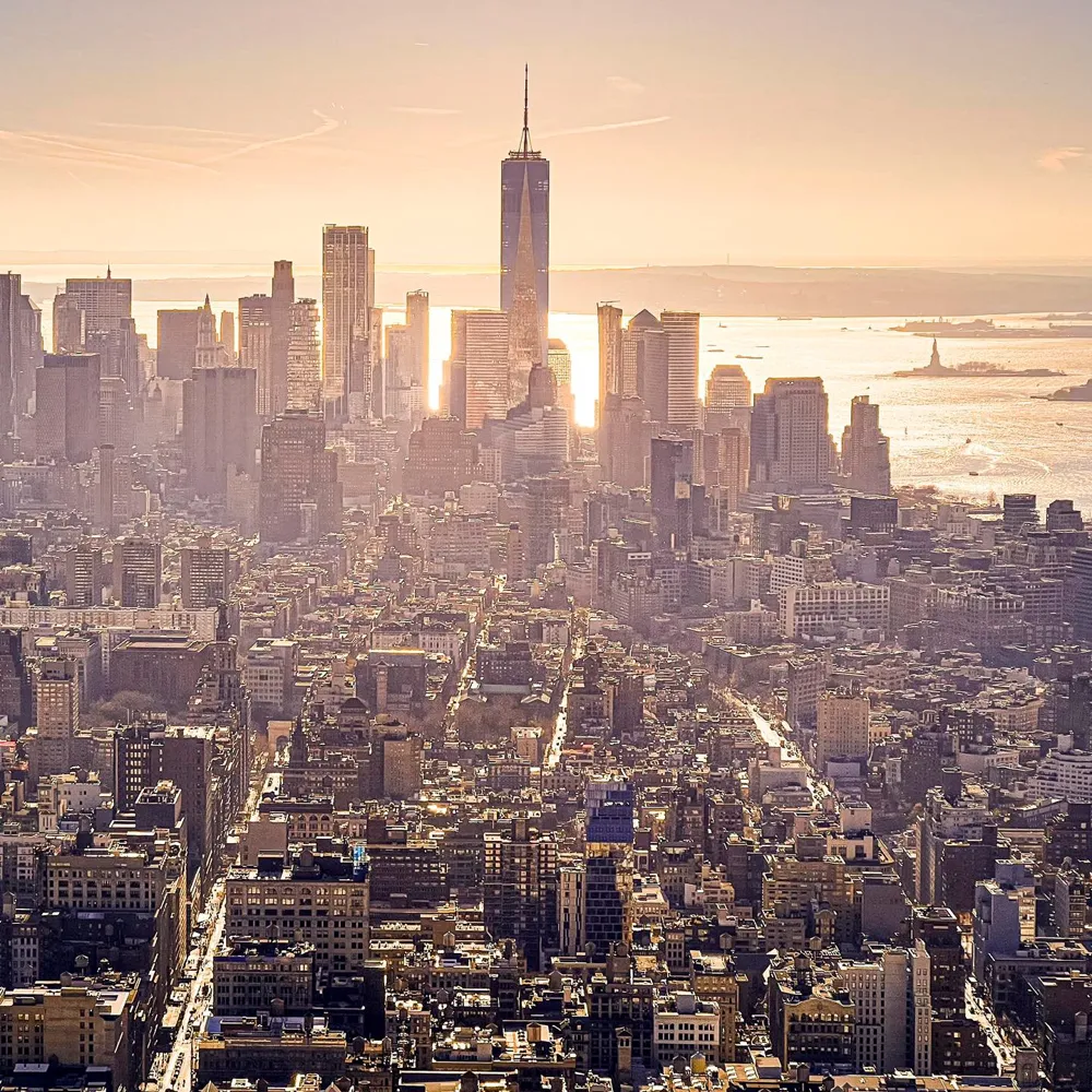 New York City Lower Manhattan Sunset - Hueforge by Ethan MakerWorld ...