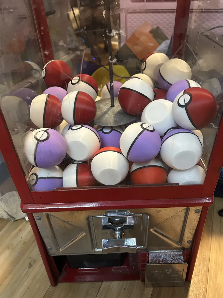Threaded Pokéball - 2" Capsule Toy Vending Machine by HyBee3D MakerWorld: Download Free 3D Models
