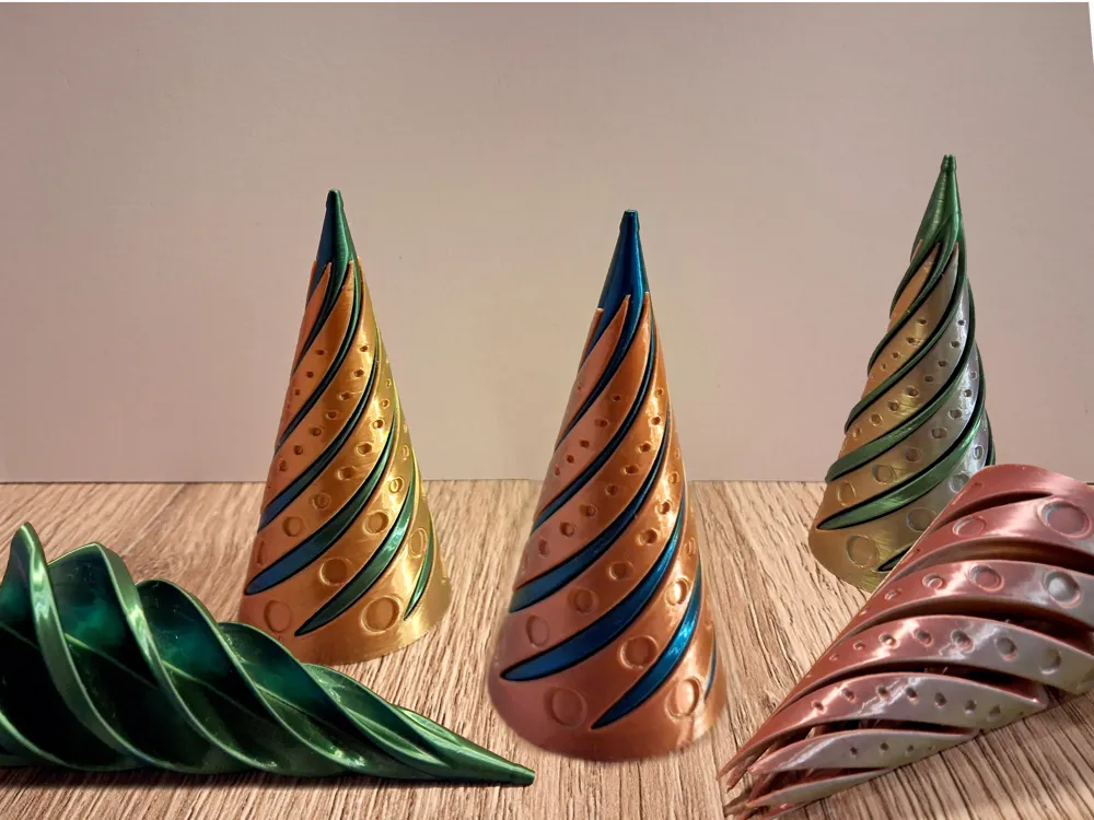 Spiral Vortex Twisted Passthrough CONE Fidget by Jomik3DForge ...