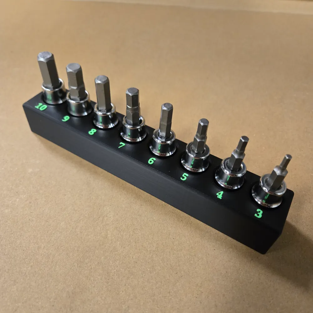 TEQ Correct Pro 3/8 Metric Hex Socket Set Holder by ChopperOriginals ...