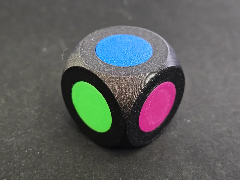 Dice with colored inserts (customizable; no AMS required) by AU3D ...