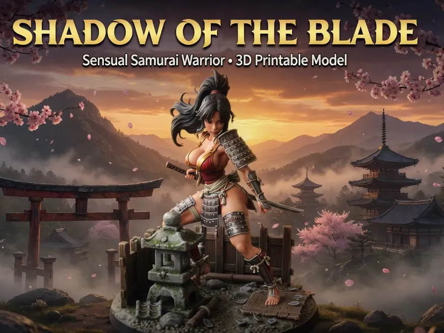 Shadow of the Blade - Sexy Samurai Warrior Girl - Free 3D Print Model ...