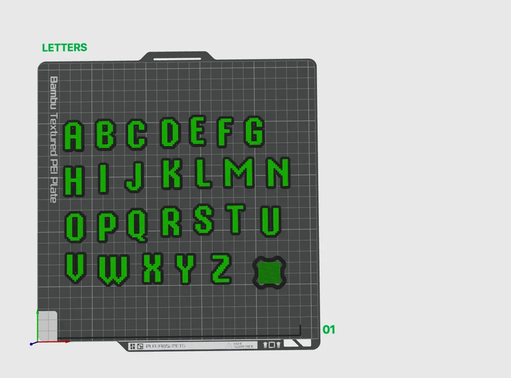 Cyber Letter Magnets (Full Alphabet + Numbers) - Free 3D Print Model ...
