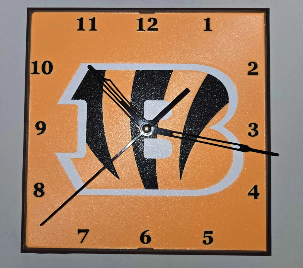 Cincinnati Bengals Clock Face by spotkenyon - MakerWorld