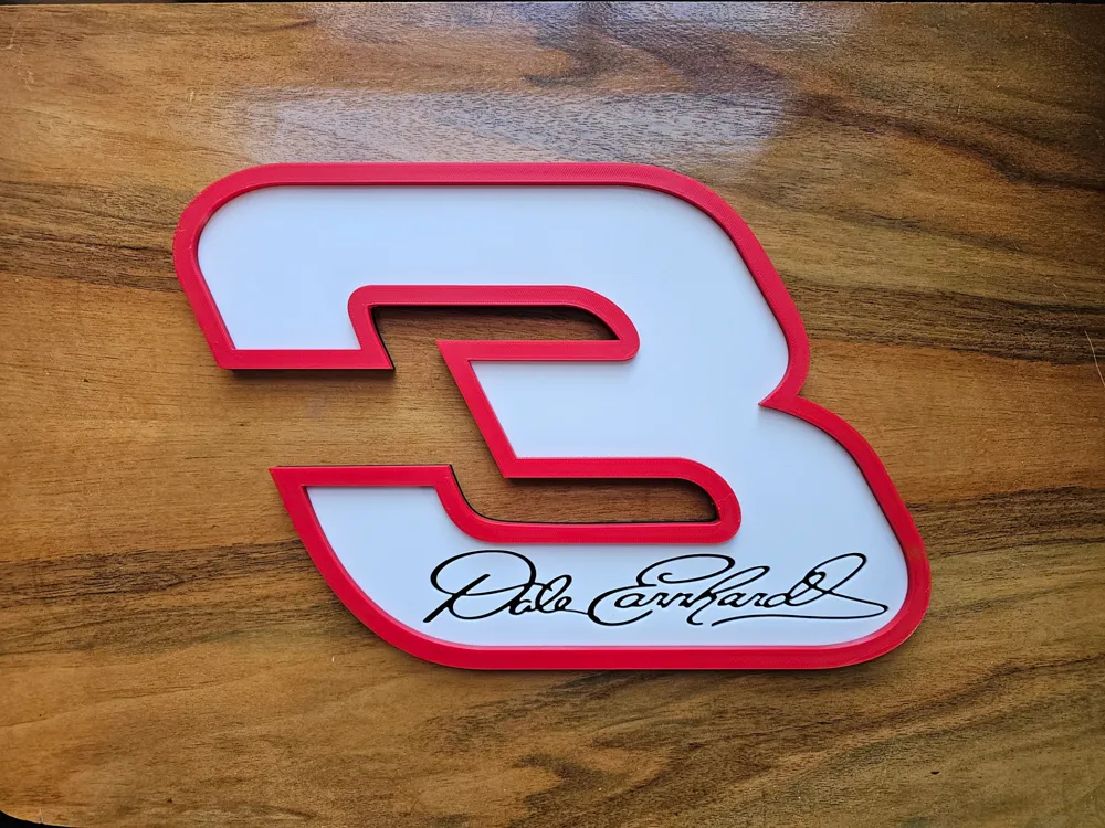 3 Dale Earnhardt 3D Sign by Fast3D MakerWorld: Download Free 3D Models