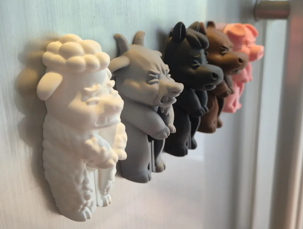Farm Animal Bag Clip Squad - Free 3D Print Model - MakerWorld