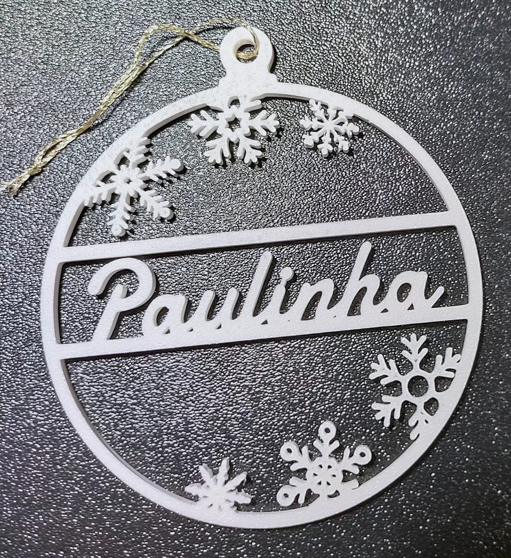 Editable/Customizable Name Christmas Ornament - Free 3D Print Model ...