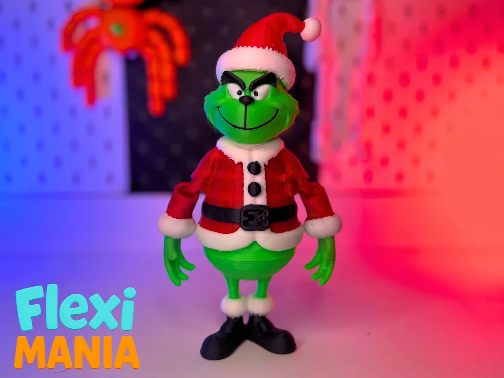 Flexi Grinch | Modelo de Natal Articulado por FlexiMania MakerWorld: Baixe modelos 3D gratuitos