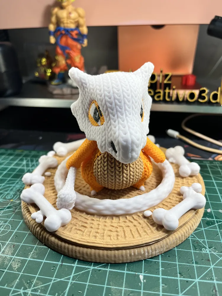 Pokemon Cubone Diorama - Free 3D Print Model - MakerWorld