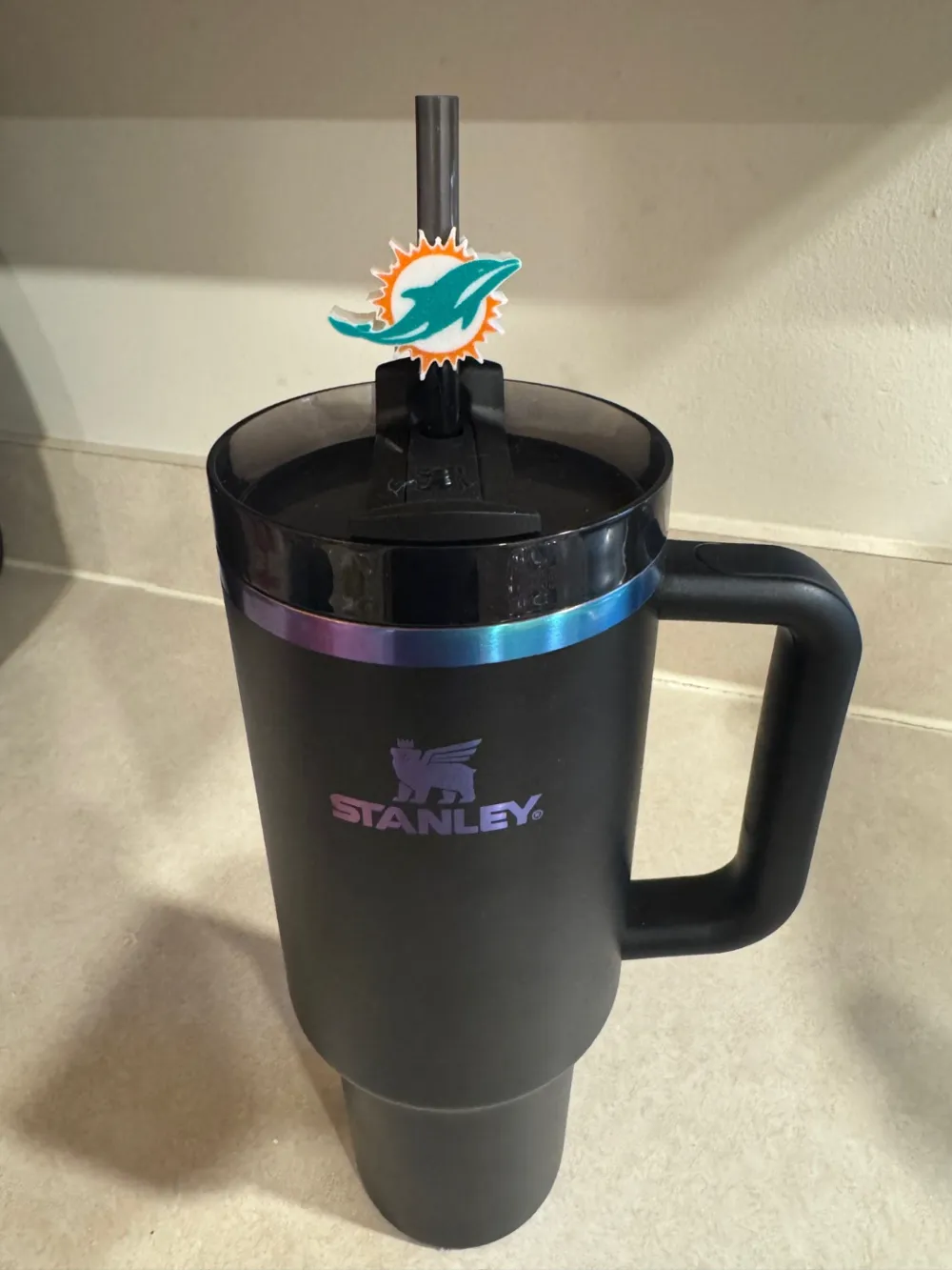 Miami Dolphins Stanley Cup Straw Topper - Free 3D Print Model - MakerWorld