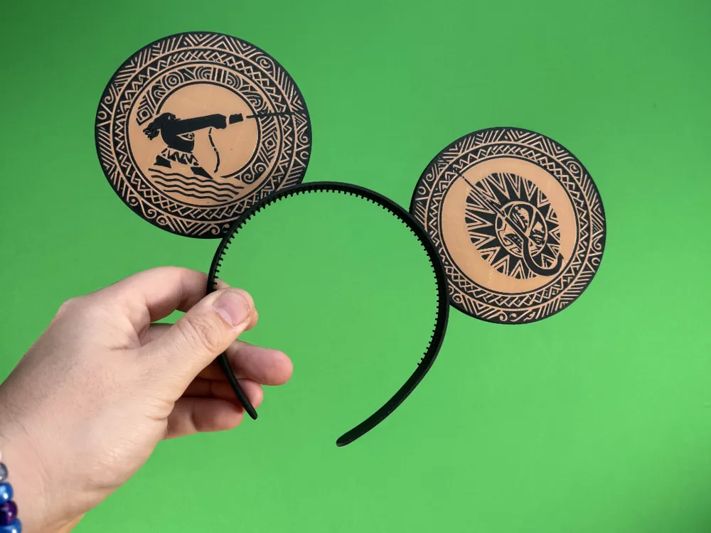 Maui Tattoo Mouse Ears - Free 3D Print Model - MakerWorld