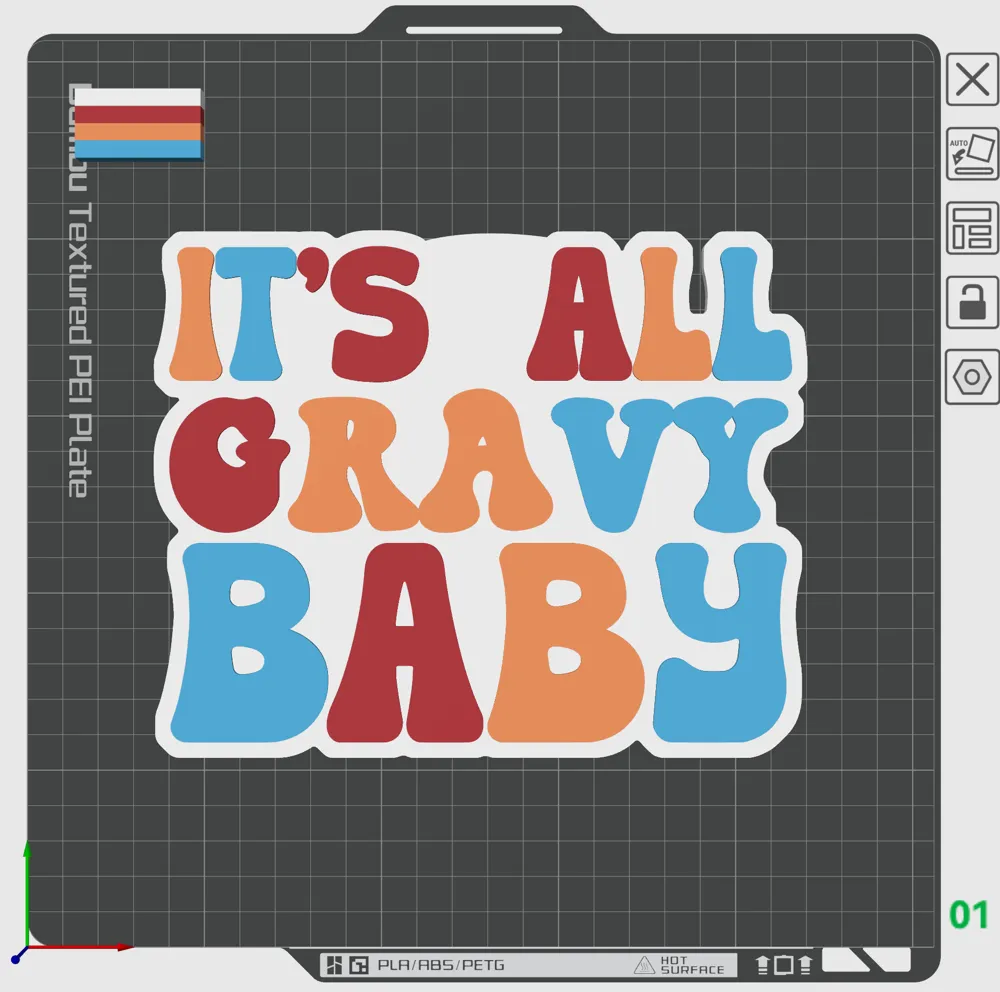 Thanksgiving - It's All Gravy Baby Sign - Free 3D Print Model - MakerWorld