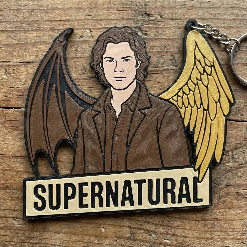 Supernatural Dean Keychain [Multicolor] - Free 3D Print Model - MakerWorld