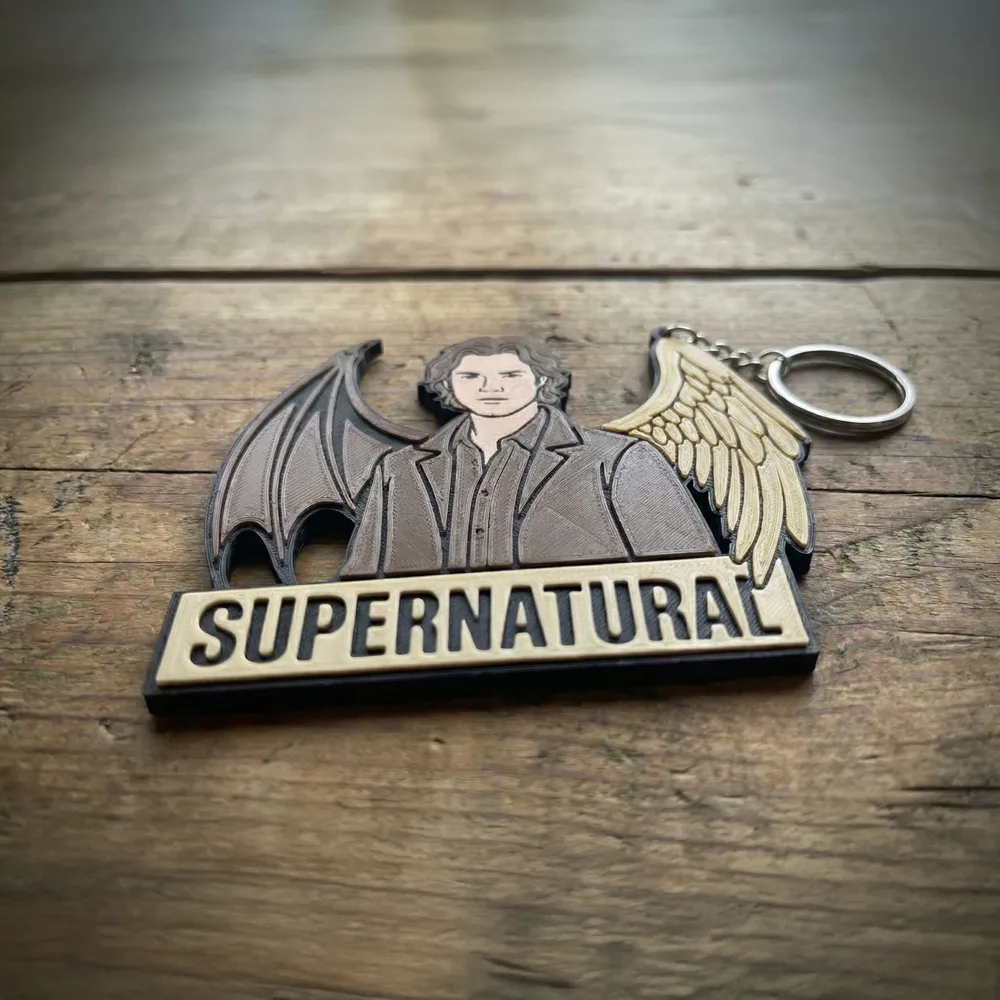 Supernatural Dean Keychain [Multicolor] - Free 3D Print Model - MakerWorld