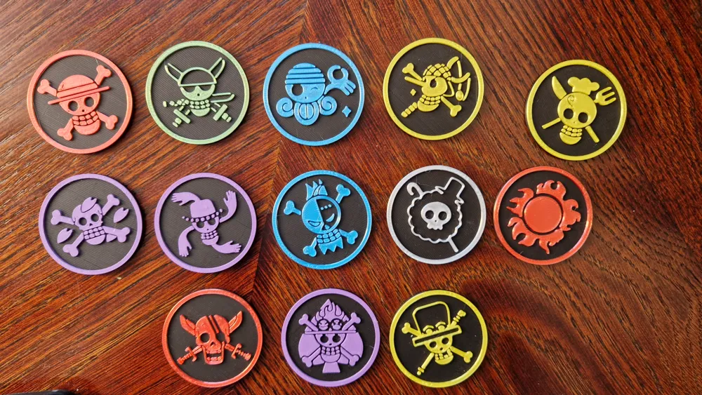 One Piece Collectible Coins: Jolly Rogers by Kryator - MakerWorld