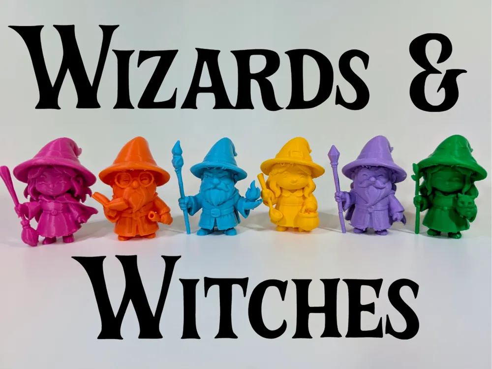 Wizards & Witches Minis by sidbarret007 MakerWorld: Download Free 3D Models