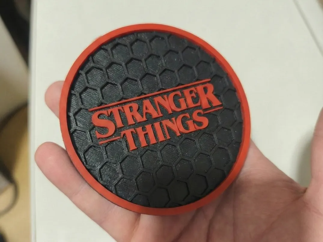 Honeycomb Coaster - Stranger Things - Free 3D Print Model - MakerWorld