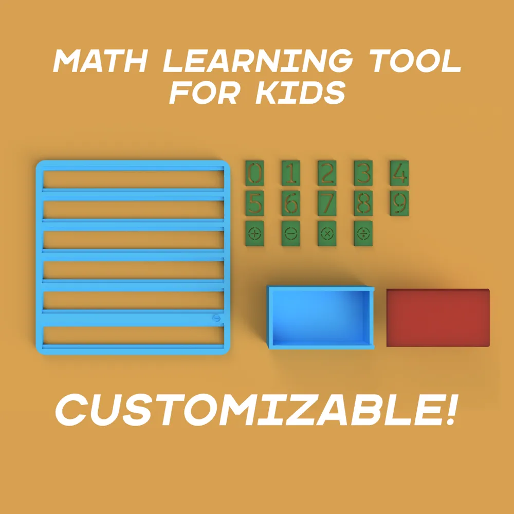 Math Learning Tool for Kids – 3D Printable Set by Artisan Printings ...