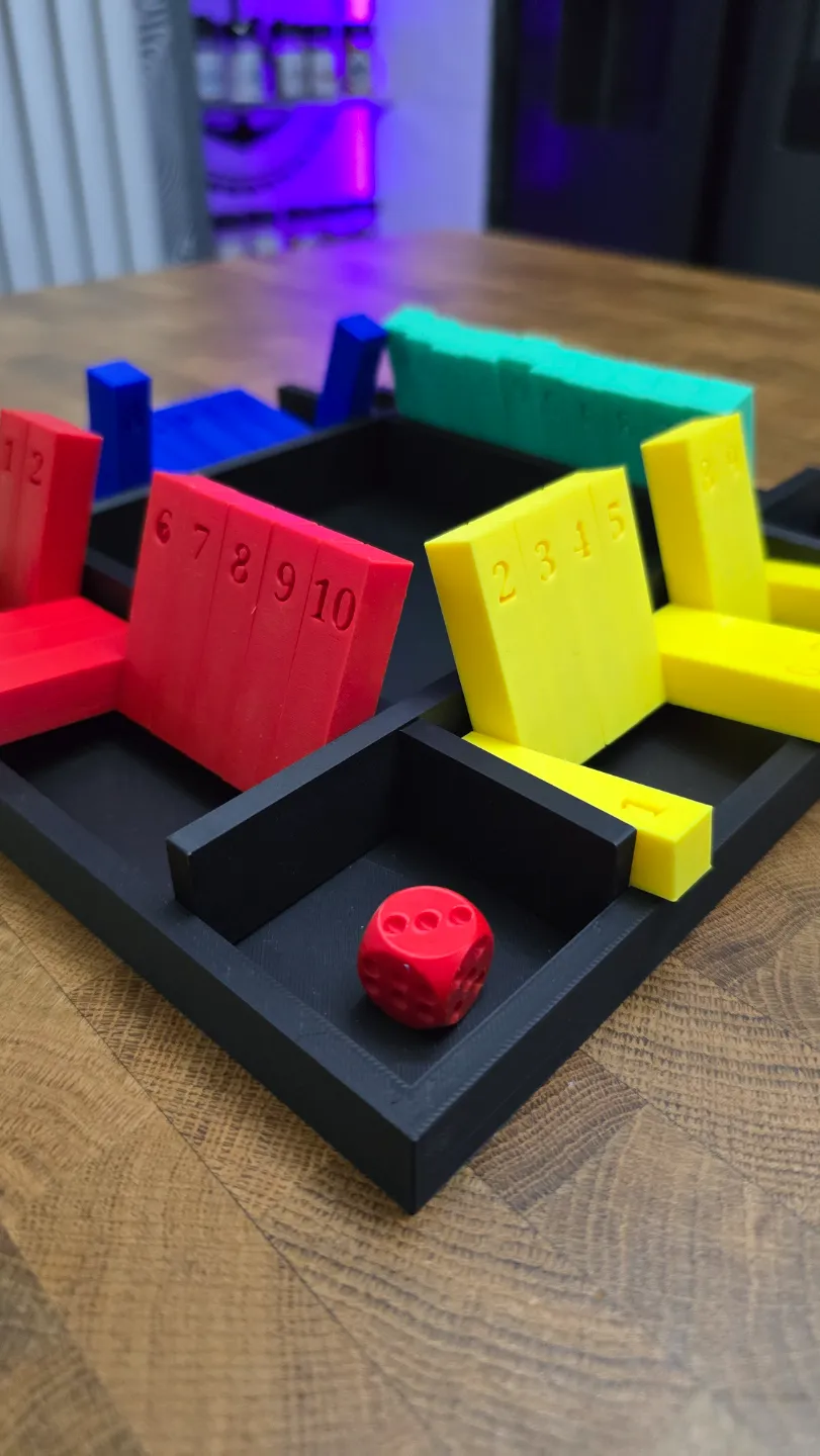 Shut the Box Game Board Game IMPROVED VERSION Remixed by 3DMetalCave ...