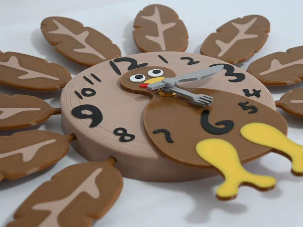Thanksgiving Turkey Clock by Fulcrum Studio - MakerWorld