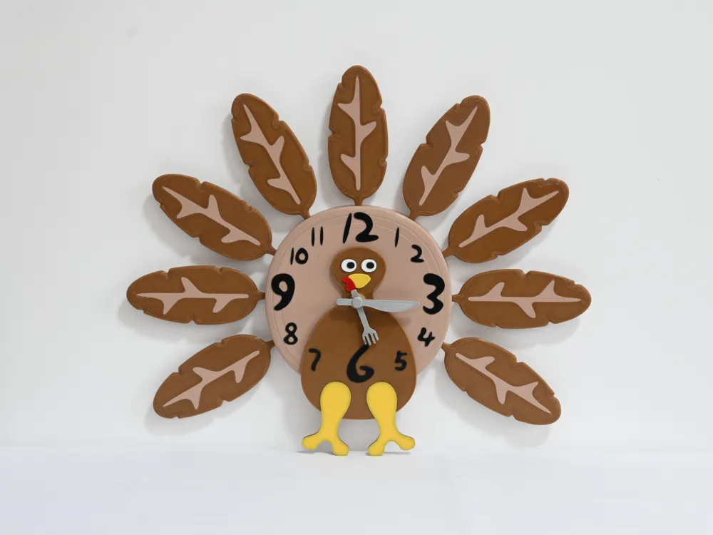 Thanksgiving Turkey Clock by Fulcrum Studio - MakerWorld