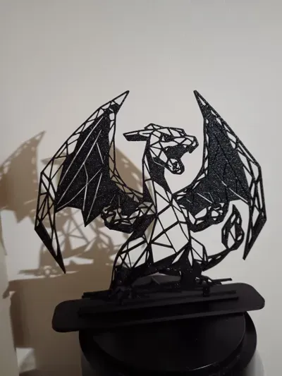 Geometric Low Poly Charizard Pokemon V6.1 by 3DPrintWolf MakerWorld ...