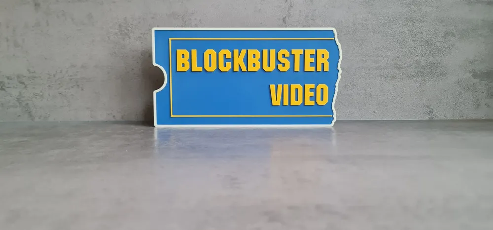 Blockbuster Video Logo / Sign - Free 3D Print Model - MakerWorld