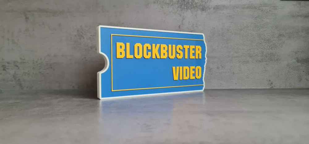Blockbuster Video Logo / Sign - Free 3D Print Model - MakerWorld