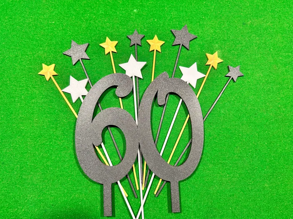 60 sixty cake topper by Ingridbugeja23 - MakerWorld