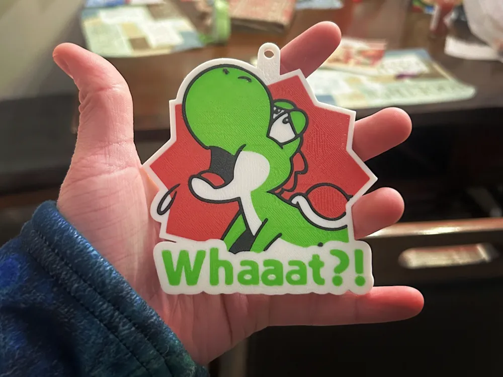 Yoshi "Whaaat?" Christmas Ornament (Mario Party) by Ian A - MakerWorld
