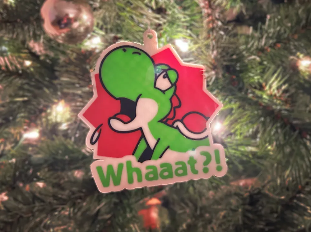 Yoshi "Whaaat?" Christmas Ornament (Mario Party) by Ian A - MakerWorld