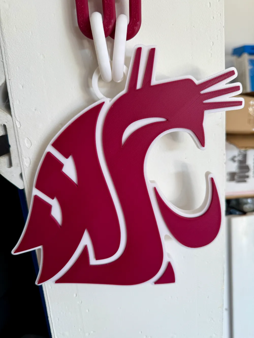 WSU Cougars oversized logo chain and sign by CTK 3D Printing - MakerWorld