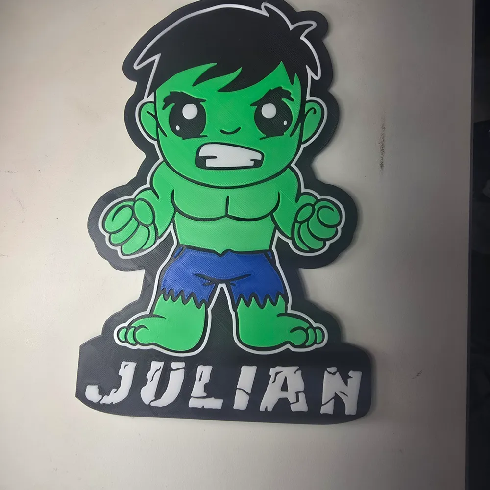 Customize Hulk name plate by monchis - MakerWorld