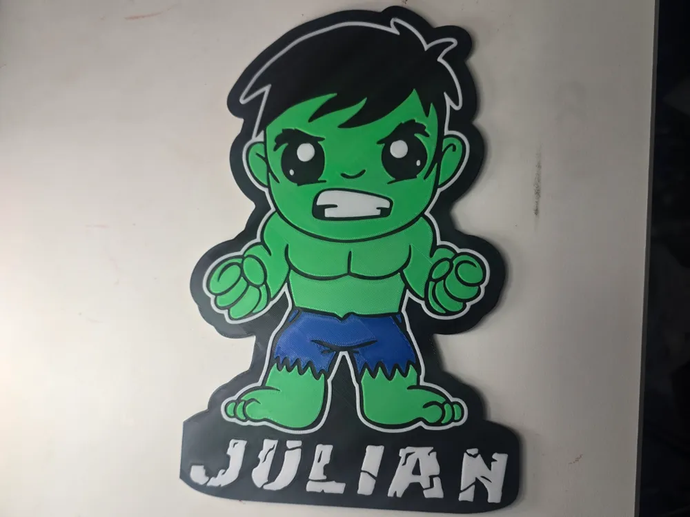 Customize Hulk name plate by monchis - MakerWorld