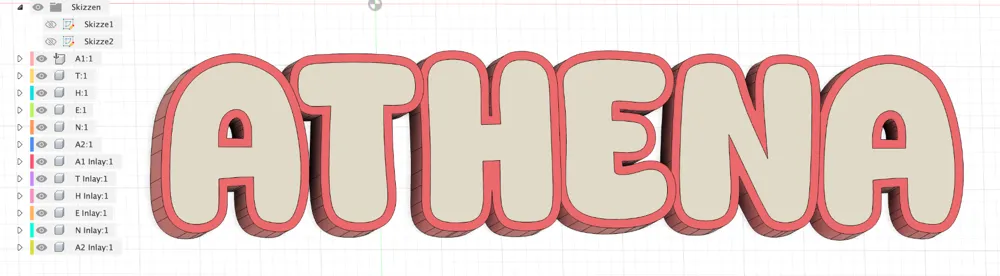 ATHENA Name Light Name Lamp LED by mieser_schakal - MakerWorld