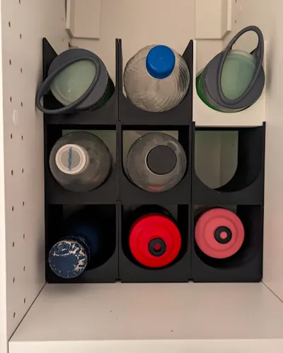 Honeycomb Interlocking Water Bottle Rack by Geoff.trickett - MakerWorld