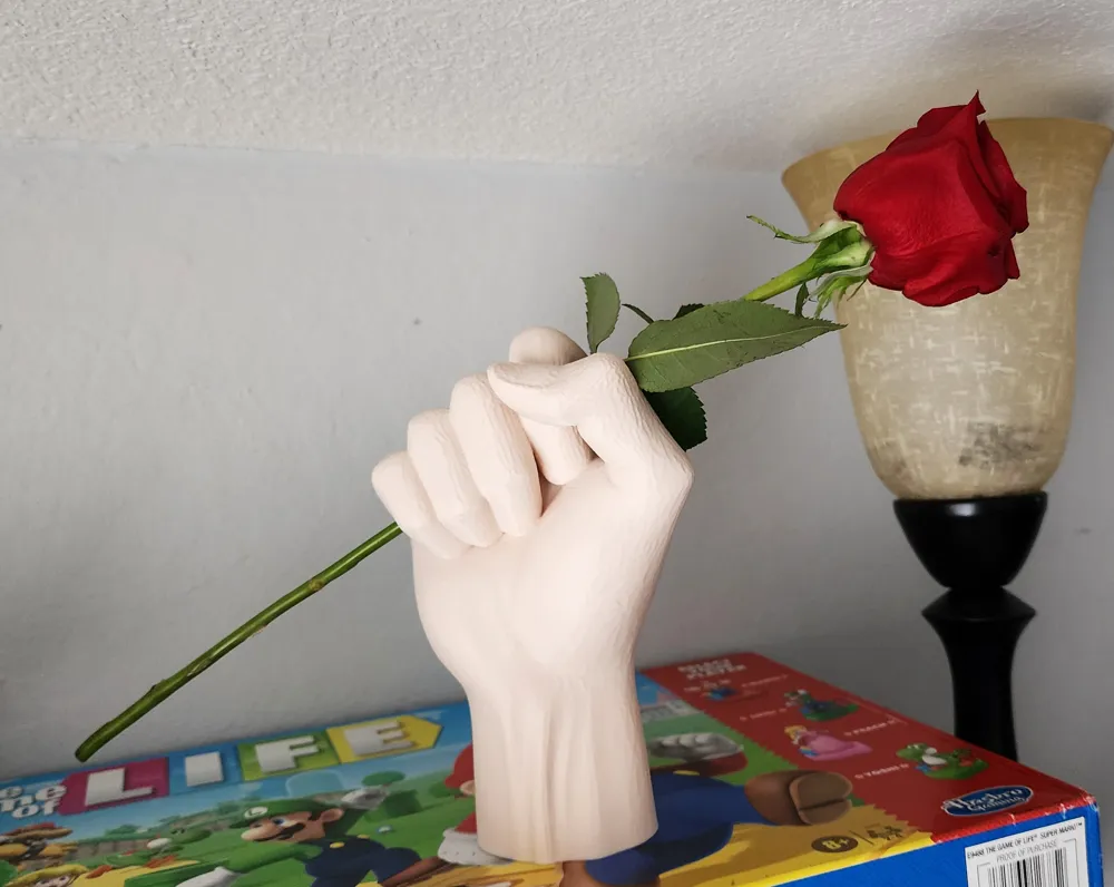 Flower Holding Hand Sculpture by Triple G Workshop MakerWorld: Download ...