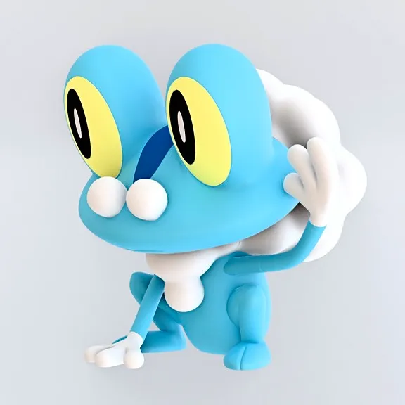 呱呱泡蛙宝可梦模型；无需AMS - 分体青蛙模型 来自 ABC3D Models MakerWorld：免费下载 3D 模型