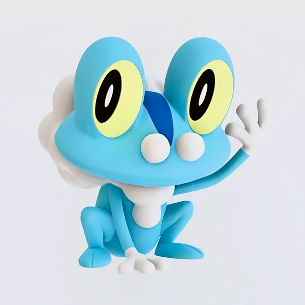 呱呱泡蛙宝可梦模型；无需AMS - 分体青蛙模型 来自 ABC3D Models MakerWorld：免费下载 3D 模型