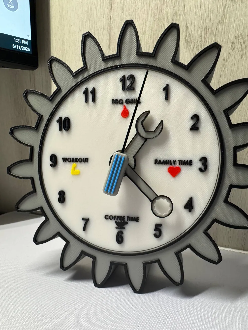 Gear clock - Father's day gift - Free 3D Print Model - MakerWorld