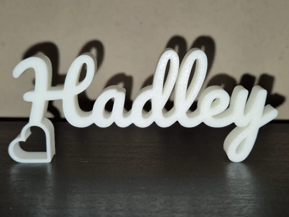 Hadley Name Sign Display Decor - Free 3D Print Model - MakerWorld