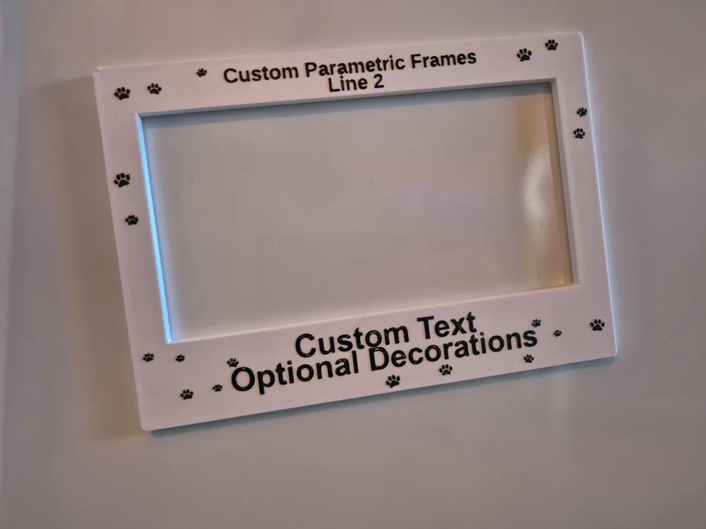 Custom Parametric Picture Frame Generator - Free 3D Print Model ...