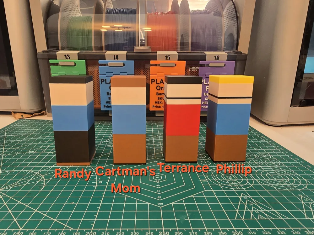 Minimalist South Park Cubes - Free 3D Print Model - MakerWorld
