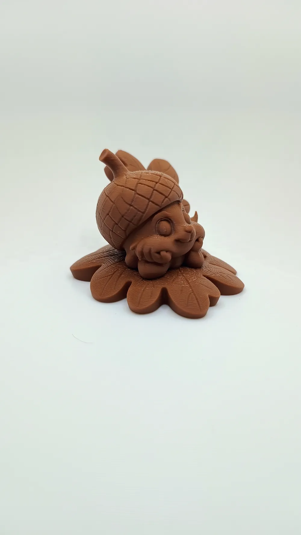 Acorn Sprite on Autumn Leaf - Free 3D Print Model - MakerWorld
