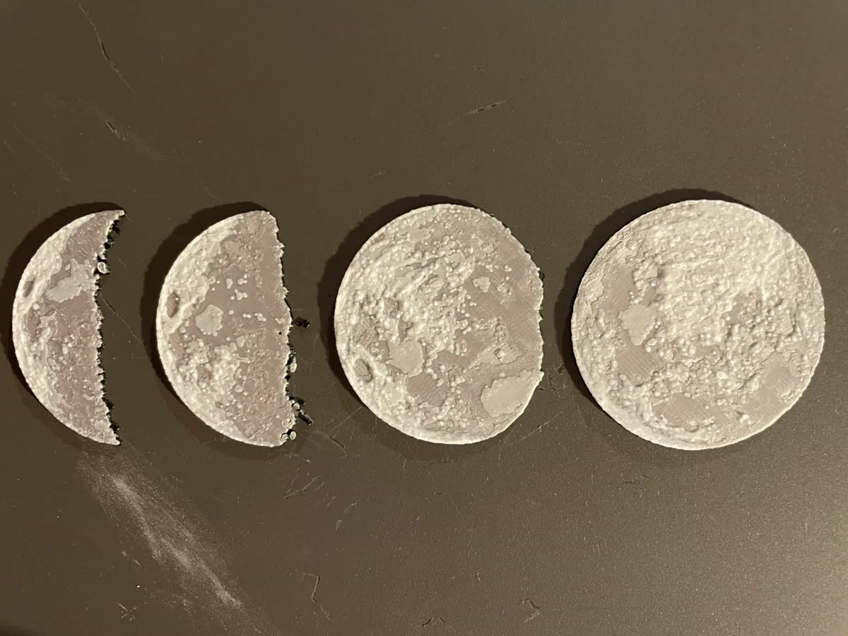 Lunar Phases, no background - Free 3D Print Model - MakerWorld