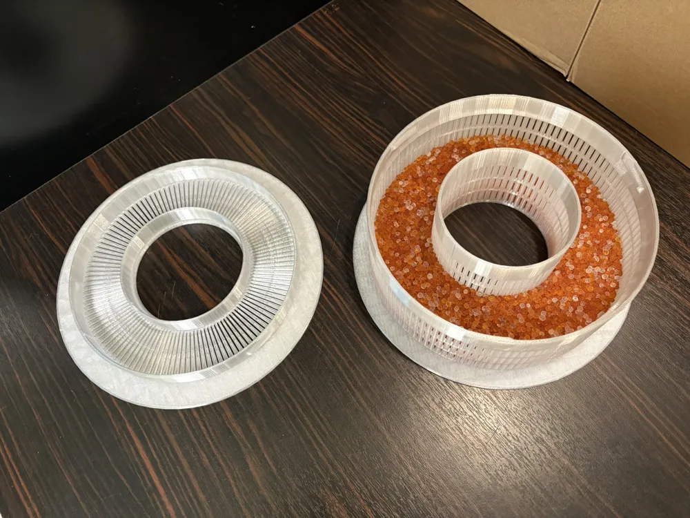 Desiccant Container - spool shaped with screw lid - Free 3D Print Model ...