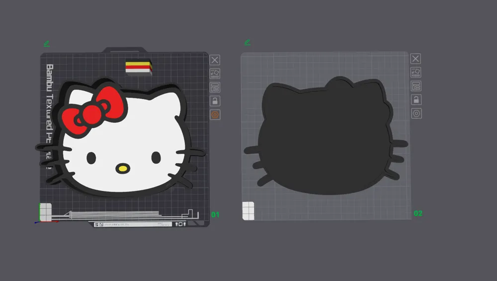 Hello Kitty Head Lightbox by eulisesalarcon - MakerWorld