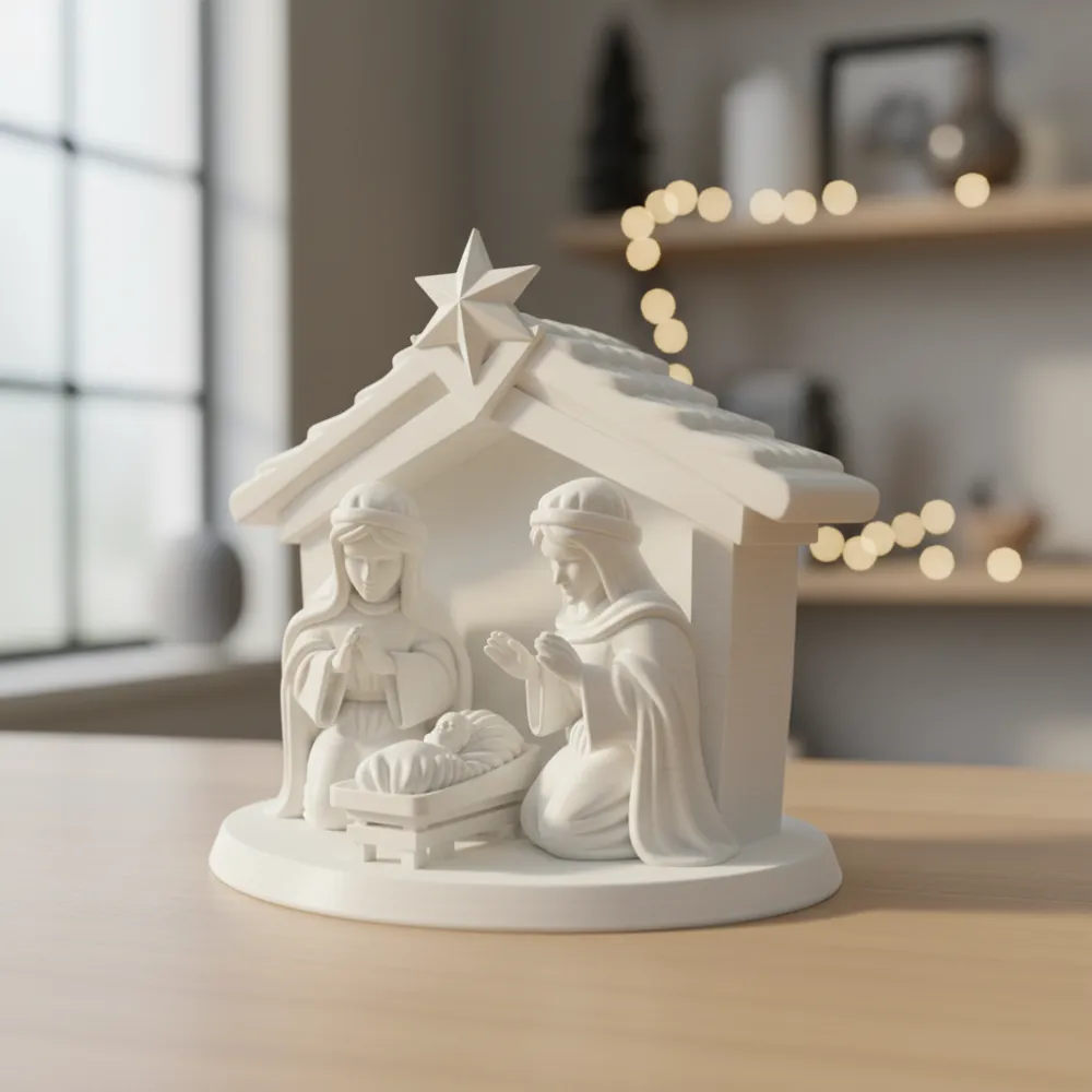 Silent Night Nativity Scene - Free 3D Print Model - MakerWorld